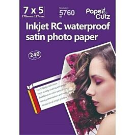 7 x 5 Satin 240GSM Resin Coated Inkjet Photo Paper - 25 Sheets