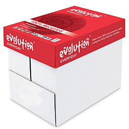 A6 Recycled White Office Printer Paper 80GSM - Evolution - 4000 Sheets