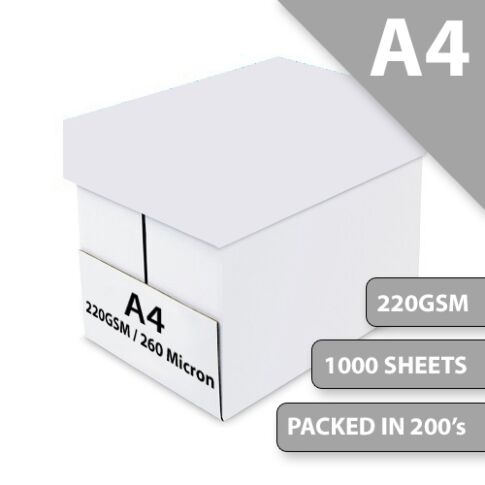 A4 White Card 220GSM Box